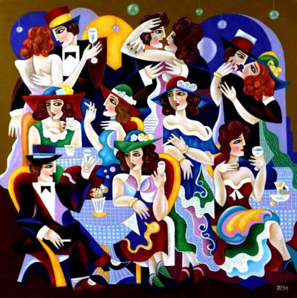 Reznikov Yosef- Cafe – Israeli Art Market